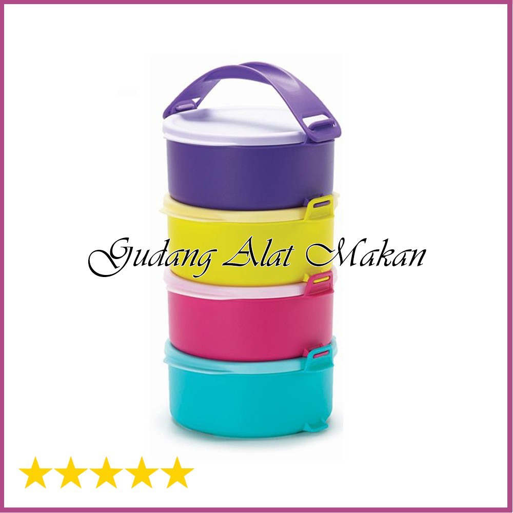Jual TUPPERWARE Small Click To Go Fun Click To Go 4 susun | Shopee ...