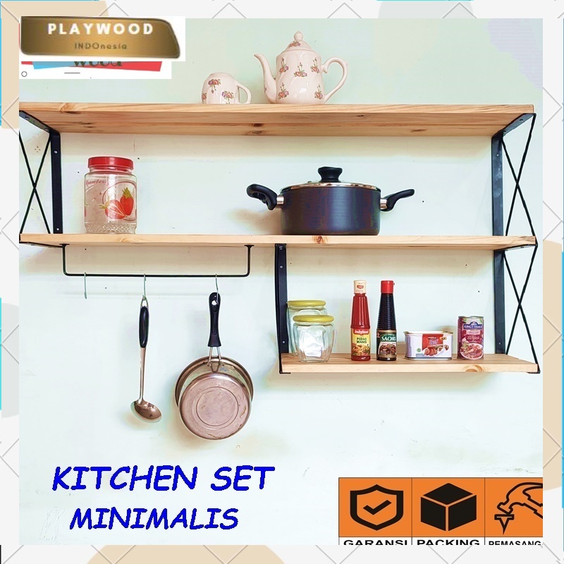 Jual PROMO - Kitchen set minimalis rak buku industrial vintage | Shopee ...