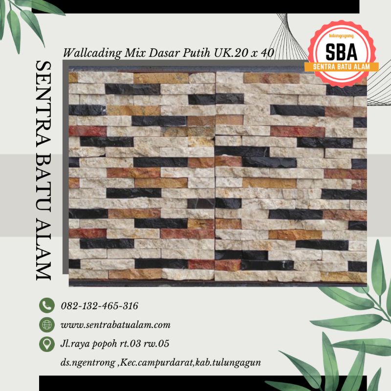Jual wallcading batu alam mix dasar putih | Shopee Indonesia