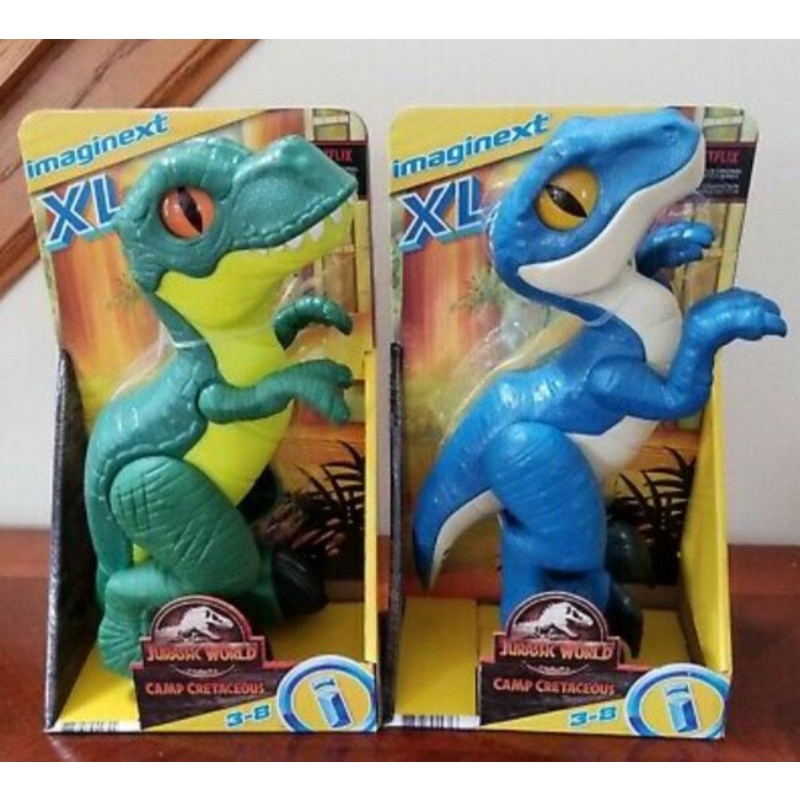Jual Jurassic World Imaginext Raptor XL / T-rex XL Figure / Figure Dino ...