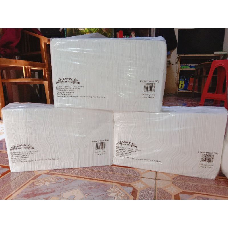 Jual FACIAL TISSUE CHRISTY 1 KG/ TISSUE /TISU KILOAN | Shopee Indonesia