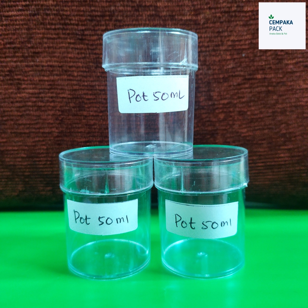 Jual 50gr 50 gram / Pot salep / Pot plastik / Pot cream / Pot slime ...