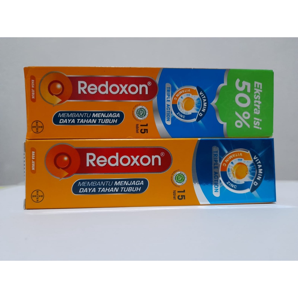 Jual Redoxon Vitamin C + Zinc Rasa Jeruk 15 Tablet | Shopee Indonesia