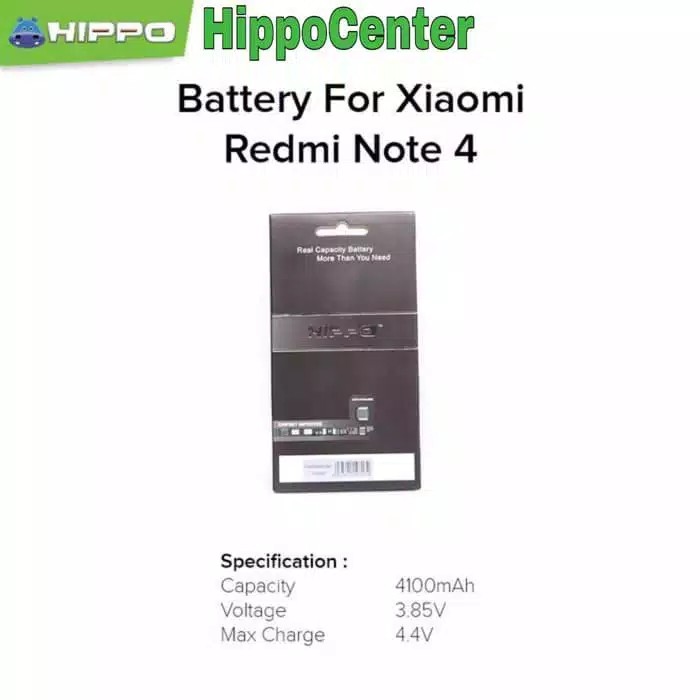 Jual Hippo Baterai Batre Xiaomi Note 4 BN 41 Mediatek Original Hippo ...