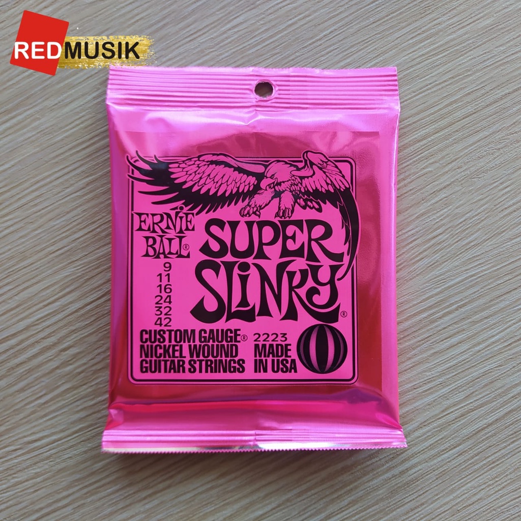 Jual Senar Gitar Elektrik Ernieball 2223 Super Slinky 009-042 Ernie Ball Original | Shopee Indonesia