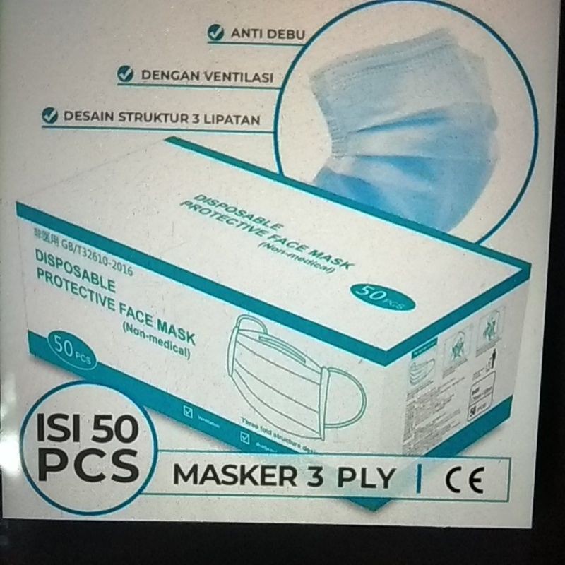 Jual MASKER EARLOOP 1BOX 50PCS | Shopee Indonesia