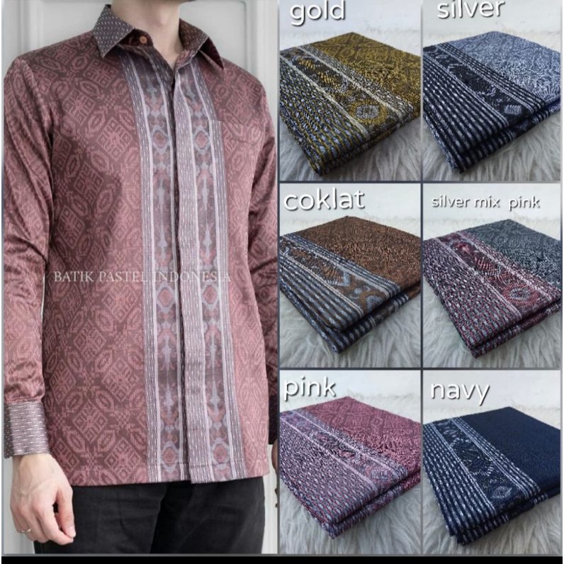 Jual Kemeja Songket Pria Kemeja Tenun Pria Baron 1 Warna Songket ...