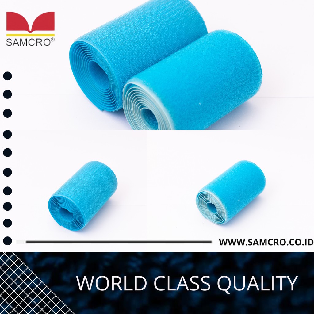 Jual Perekat/Velcro/Magic Tape/Prepetan -Warna Light Blue Ukuran Besar ...