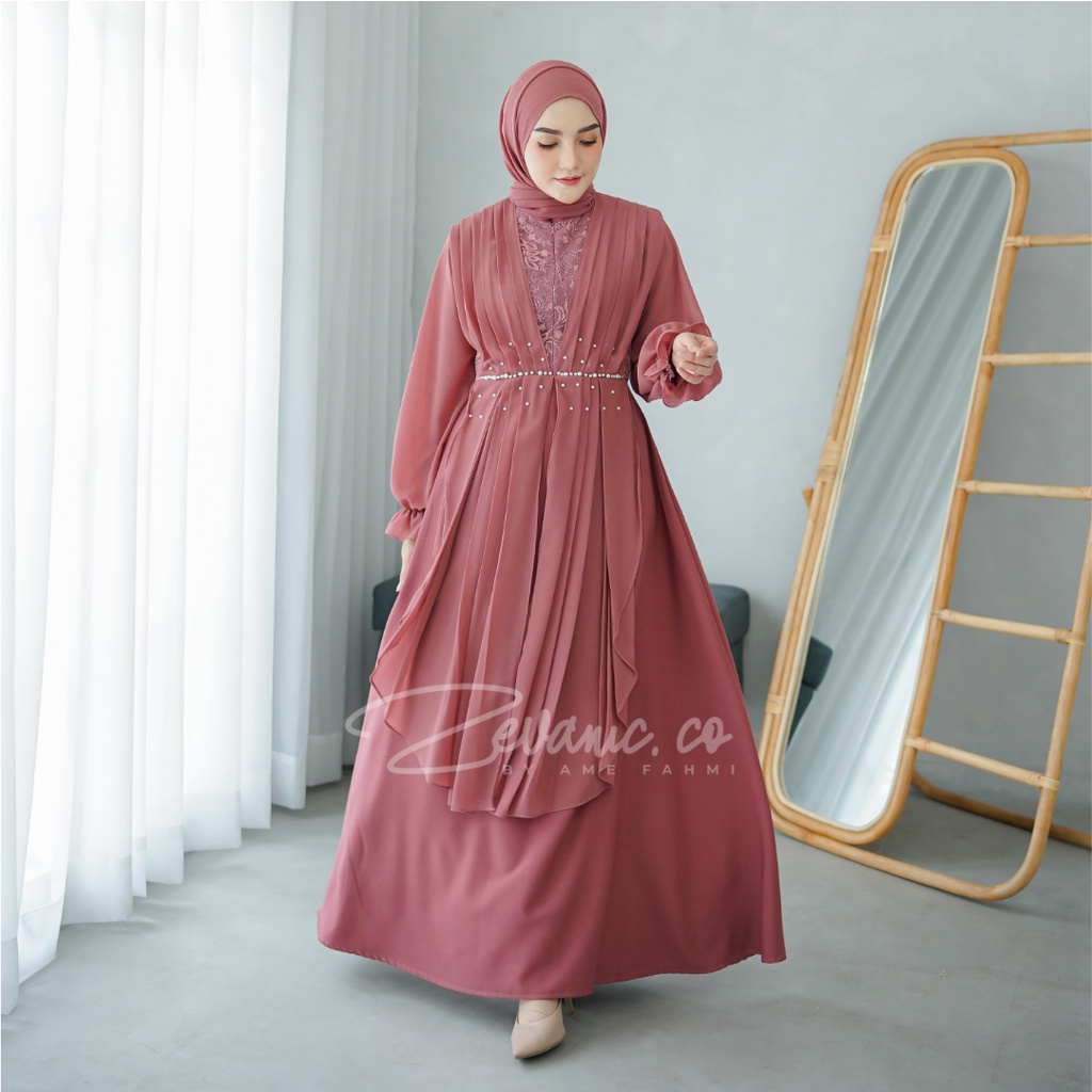 Jual Nafeeza Dress Lebaran Vintage Gaun Modern Gamis Muslim Pesta Mewah ...