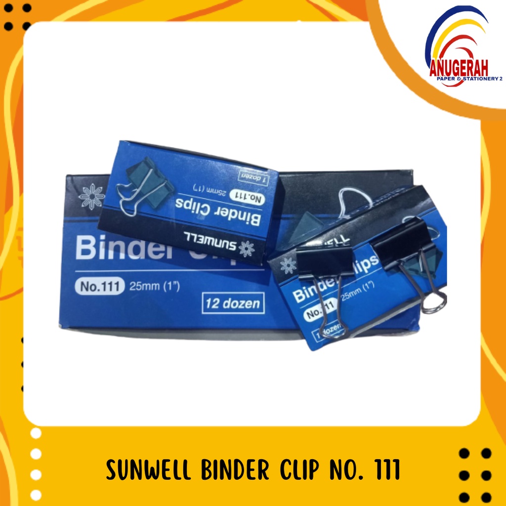 Jual SUNWELL BINDER CLIP NO. 111 (PCS) | Shopee Indonesia
