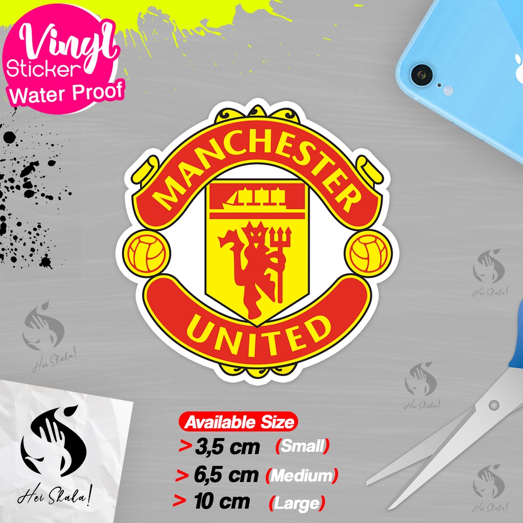 Jual Stiker Logo Emblem Manchester United MU Sticker Klub Sepak Bola ...