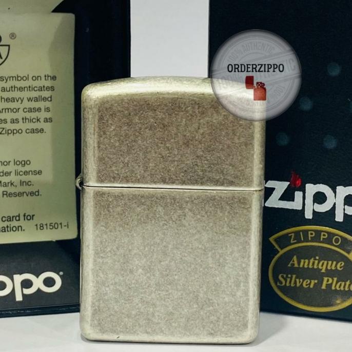 Jual Zippo Original Armor Antique Silver 28973 ( Case Only ) | Shopee Indonesia