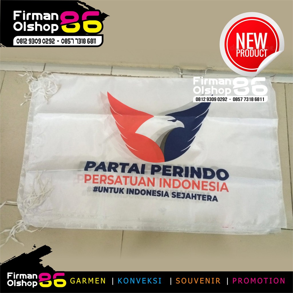 Jual BENDERA PARTAI PERINDO TERBARU UNTUK INDONESIA SEJAHTERA 60X90CM ...