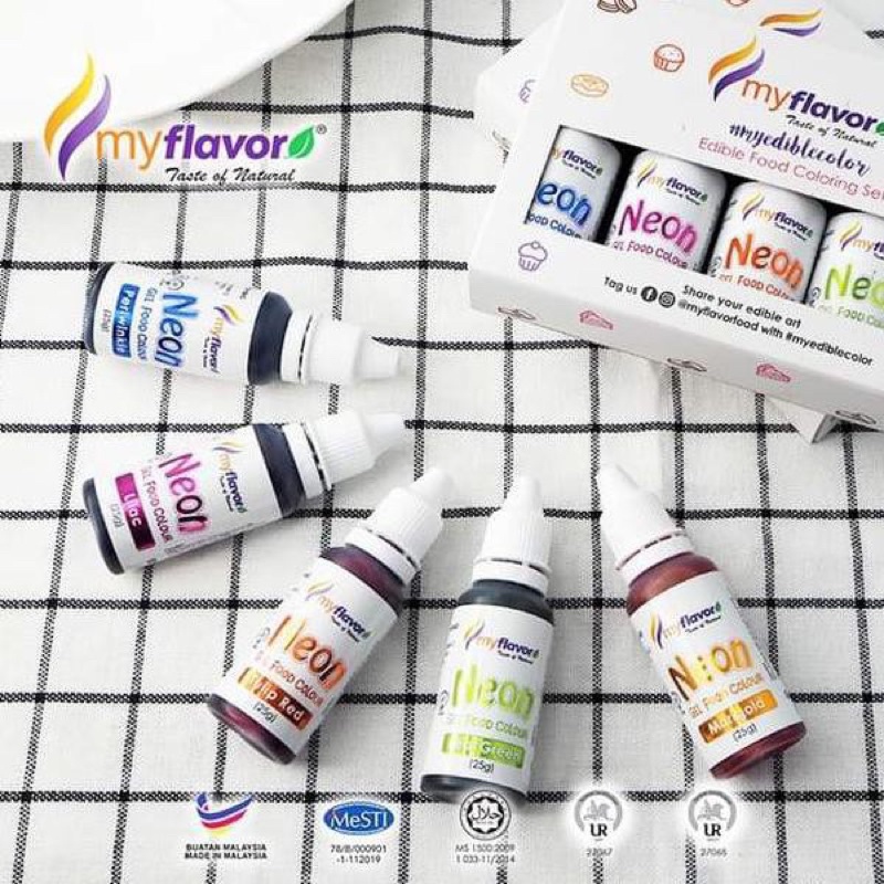 Jual My Flavor Neon Gel Food Colour Pewarna Makanan Myflavor Halal ...