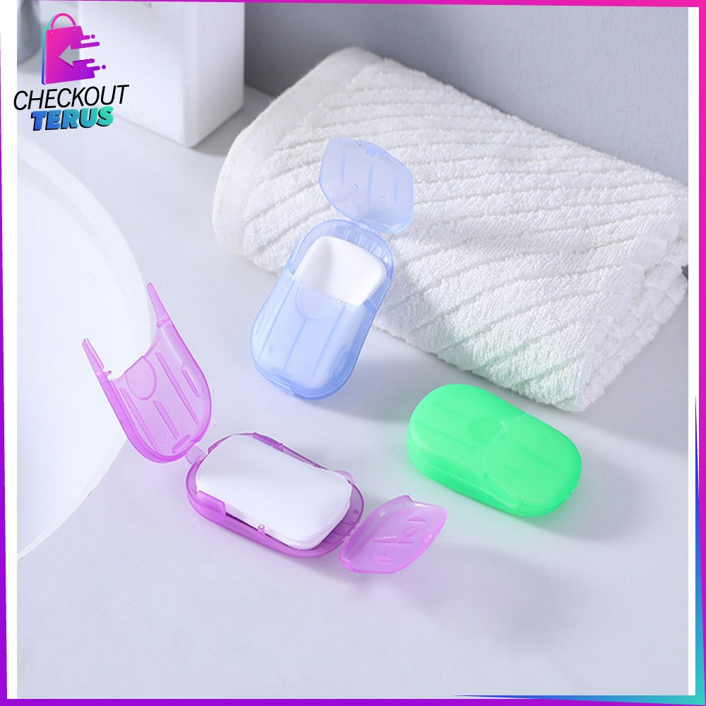 Jual CT C453 Sabun Kertas Cuci Tangan Isi 20PCS Mini Paper Soap Praktis ...
