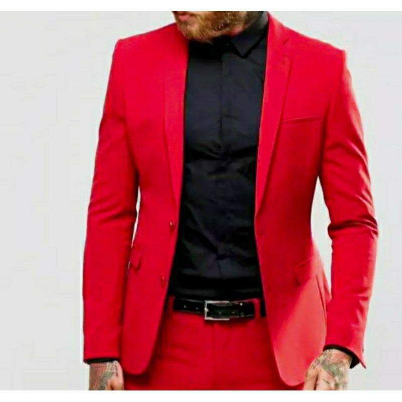 Jual JAS RESM JAS PRIAI JAS NIKAH JAS WISUDA BLAZER PRIA WARNA MERAH ...