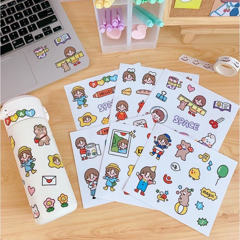 Jual STIKER GIRL CUTE KAWAII STICKER HP BUJO | Shopee Indonesia