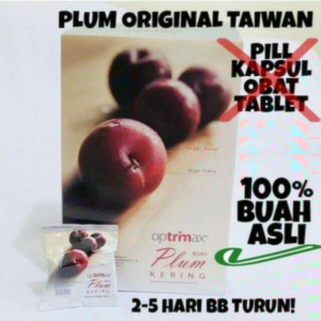 Jual BUAH Plum Optrimax 10 sachet (potensi turun 2-5 kg) | Shopee Indonesia
