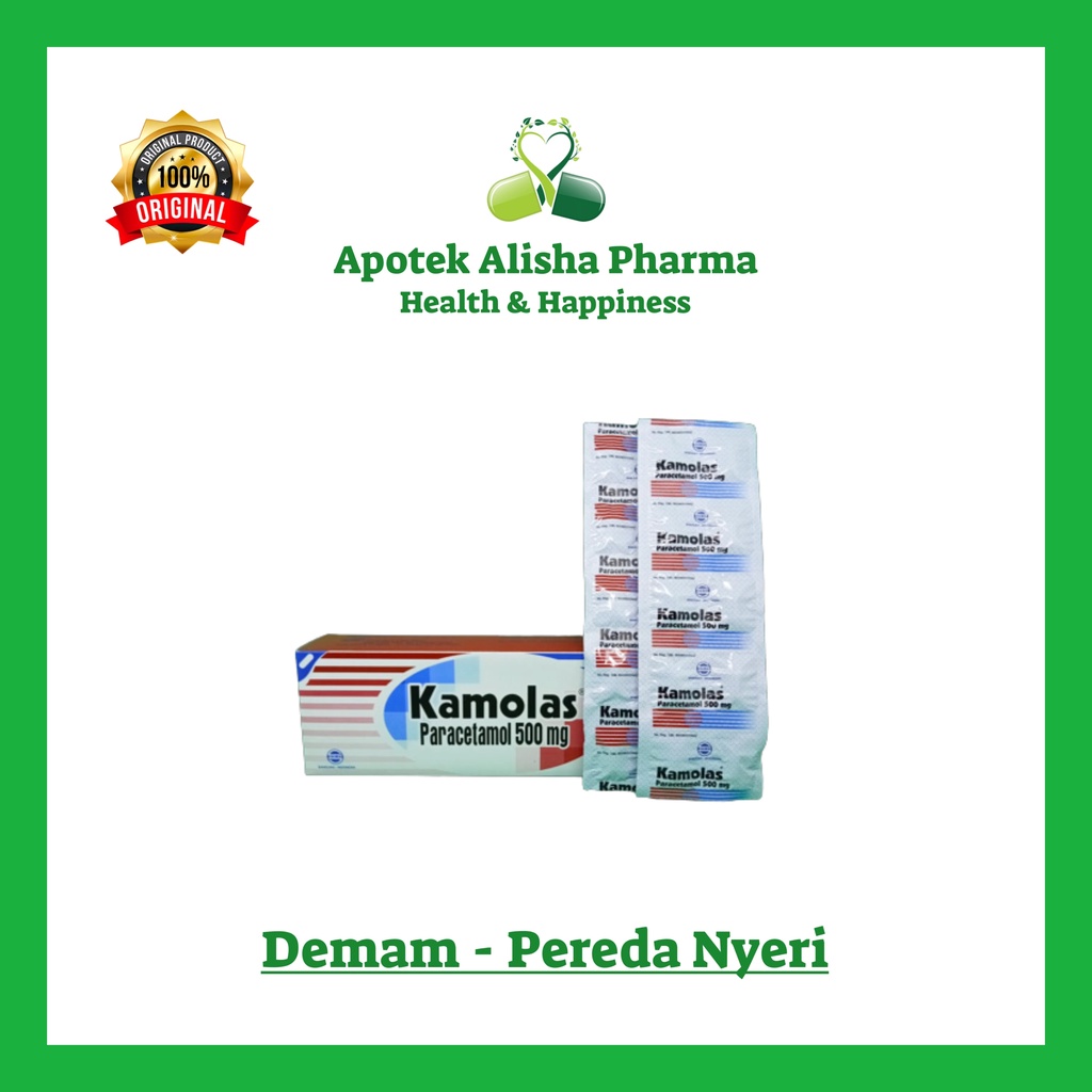 Jual Kamolas Tablet Strip / Box - Parasetamol Obat Penurun Panas Demam ...