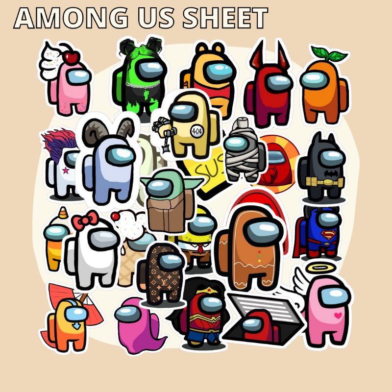 Jual STICKER GAME A@MONG UuS (WATERPROOF) | Shopee Indonesia
