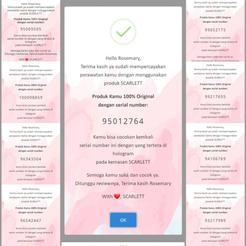 Jual VERIFIKASI CODE SCARLETT ORIGINAL DARI WEBSITE | Shopee Indonesia