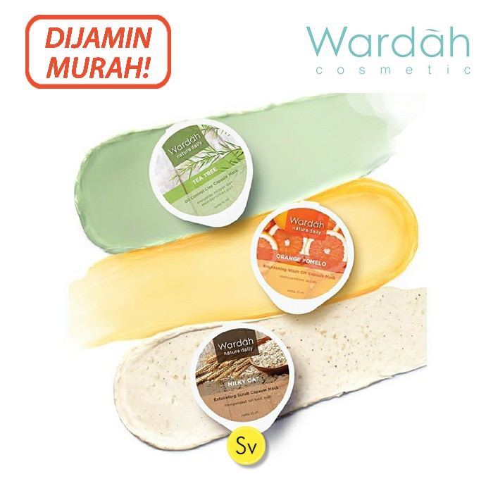 Jual Wardah Nature Daily Capsule Mask Masker Wajah Wardah | Shopee ...