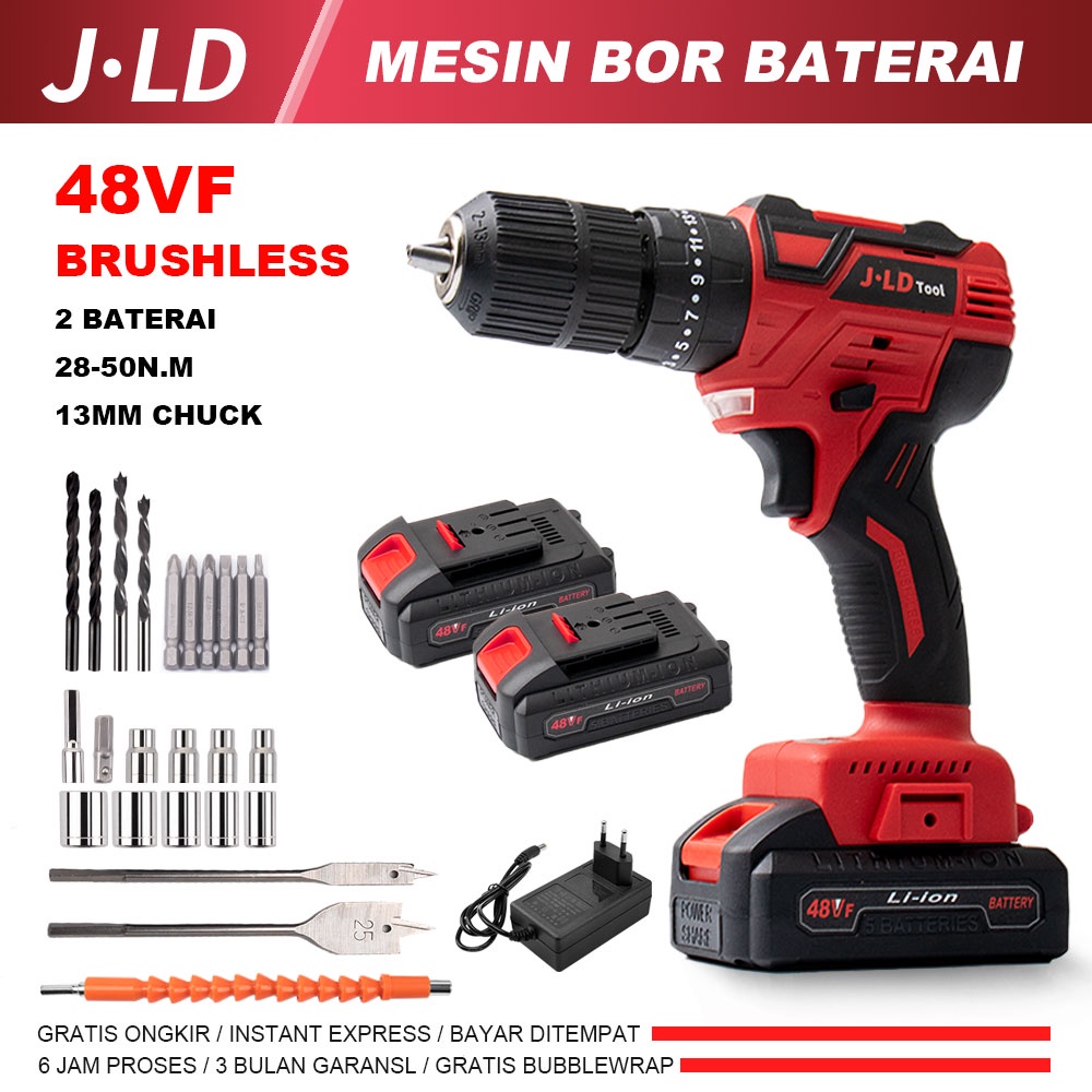 Jual JLD bor cas murah 2 baterai 48 volt promo Brushless Non Impact ...
