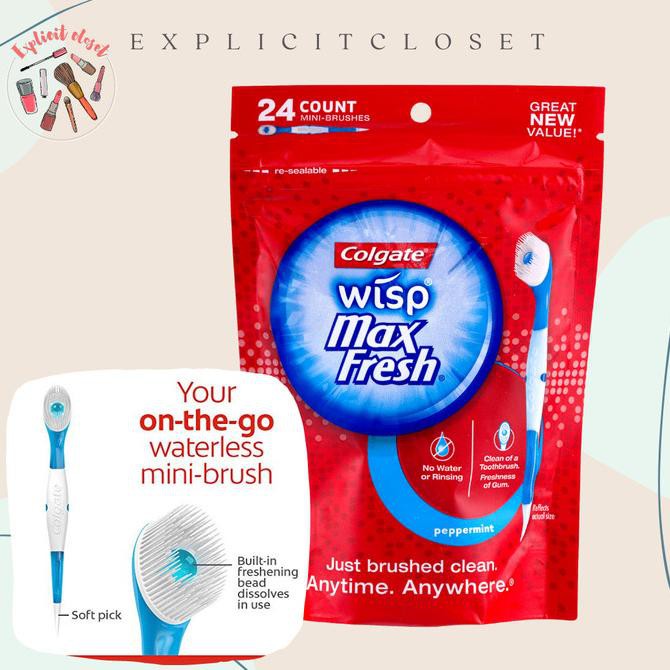 Jual COLGATE Max Fresh Wisp Disposable Mini Toothbrush - Peppermint ...