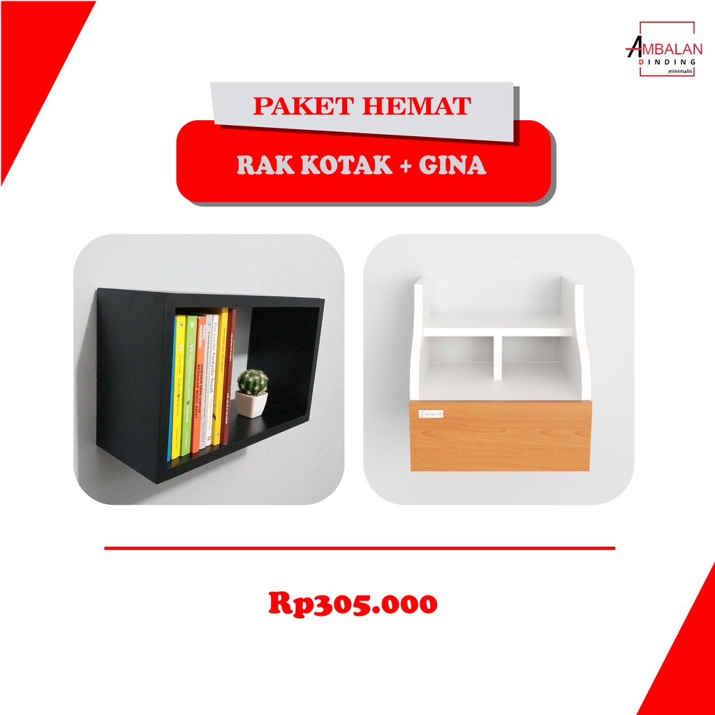 Jual Isi 2 Furniture Hemat Ruangan Rak Kotak + Laci Gantung Minimalis ...