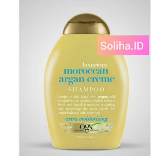 Jual Ogx shampoo Hydrating Moroccan Argan Creme 385 ml | Shopee Indonesia