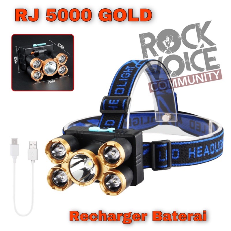 Jual PAKET SENTER KEPALA HEADLAMP RJ 3000 & RJ 5000 EMAS | Shopee Indonesia
