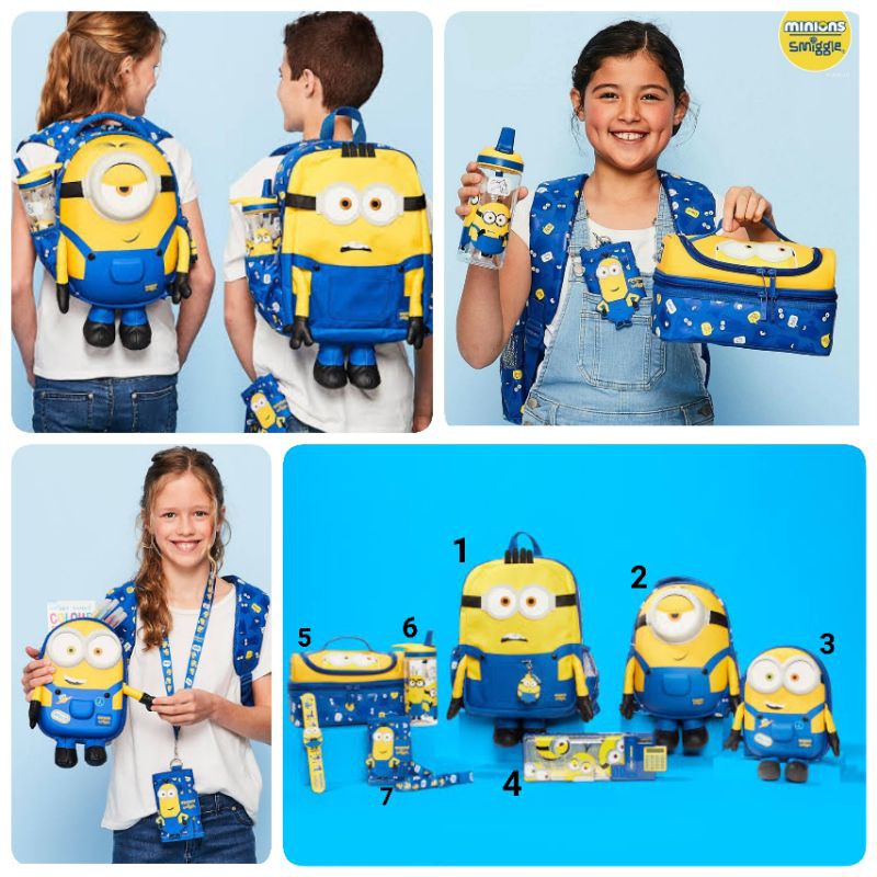Jual SMIGGLE Minions junior backpack / lunchbox or lunchbag / drink ...