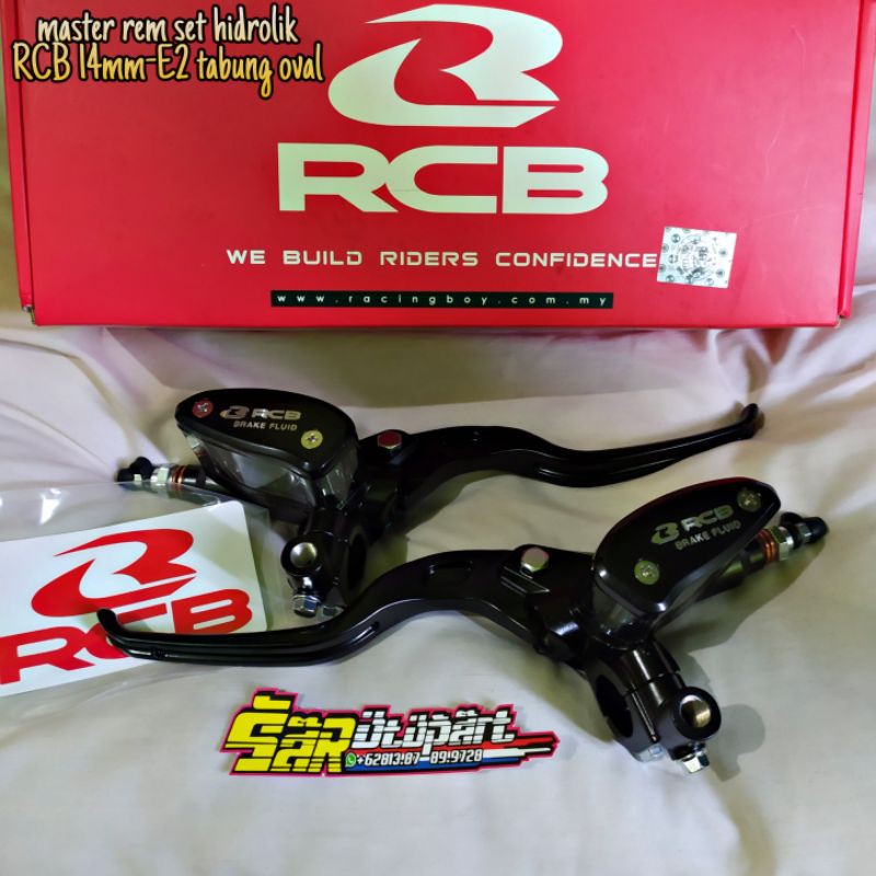 Jual master rem RCB 14mm-E2 hitam tabung oval hidrolik kanan kiri | Shopee Indonesia