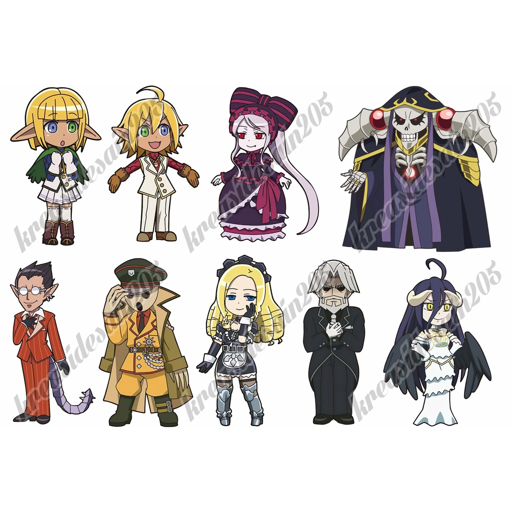 Jual stiker anime /overlord /stiker laptop /stiker hp/stiker / chibi ...