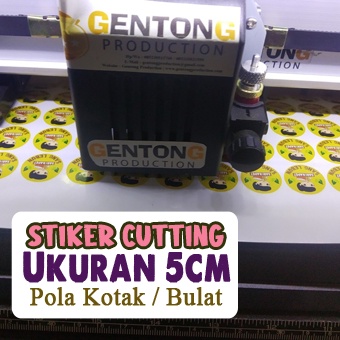 Jual stiker label ukuran 5 cm cutting bulat / kotak sudah potong untuk ...