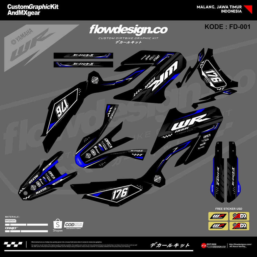 Jual DECAL STICKER WR155 (CUSTOM DESIGN) | Shopee Indonesia