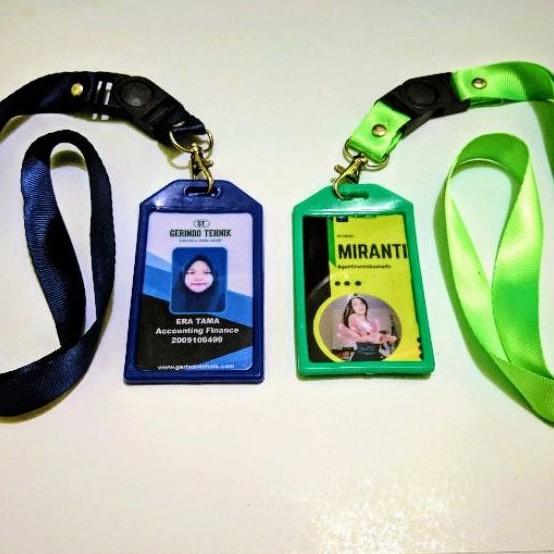 Jual Cetak ID Card+Casing Karet Transparan / Warna+Tali Lanyard ...
