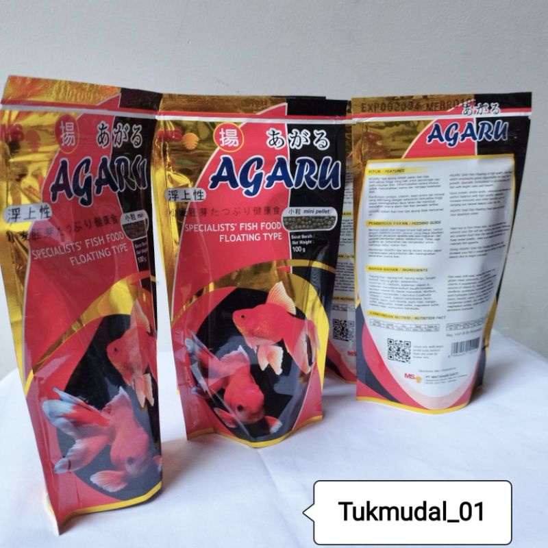 Jual Agaru Fish Food Floating Type Mini Pelet 100g 100 gram 100 gr ...