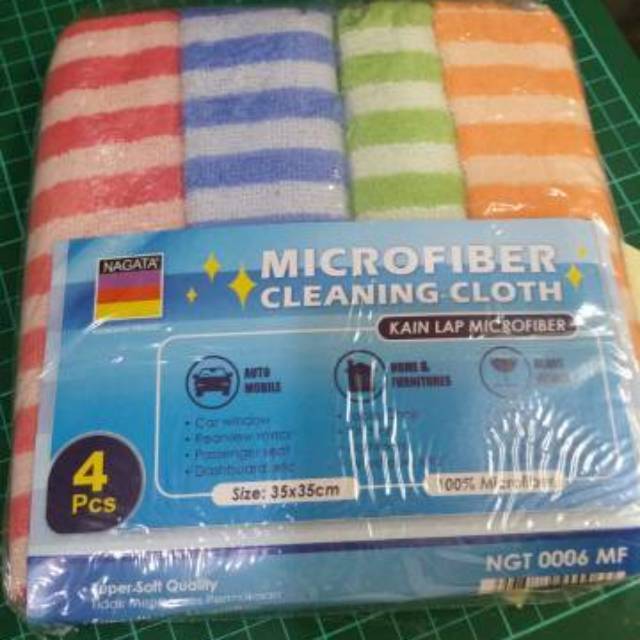 Jual KAIN LAP HANDUK MICROFIBER NAGATA (1 SET 4 PCS) | Shopee Indonesia