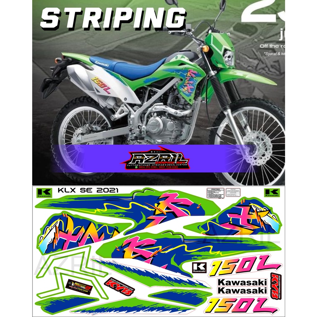 Jual Striping KLX BF SE 2021 Hijau | Shopee Indonesia