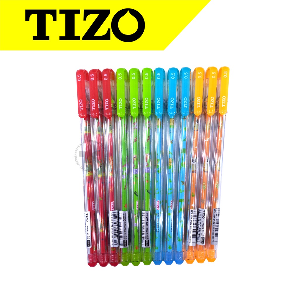 Jual Ballpen Gel 0.5mm Tizo TG-31035 - Ballpoint Anak Sekolah | Shopee ...