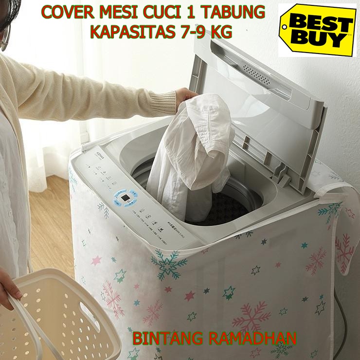 Jual COVER MESIN CUCI TOP LOADING 1 TABUNG - PENUTUP MESIN CUCI BUKAAN ...
