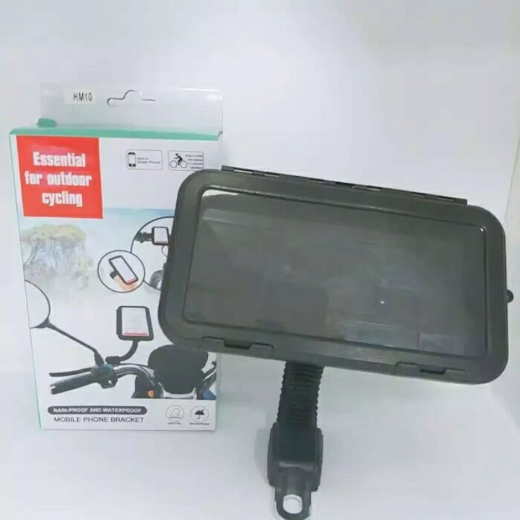 Jual HOLDER GANTUNGAN HP DI SPION MOTOR GOJEK GRAB WATERPROOF ANTI AIR | Shopee Indonesia