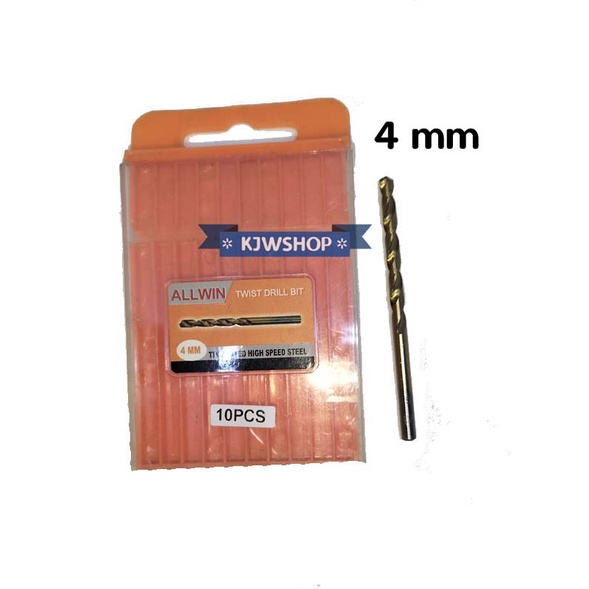 Jual Mata Bor Besi 4mm TinCoated Mata Bor 4mm Kuning Twist Drill Bit ...