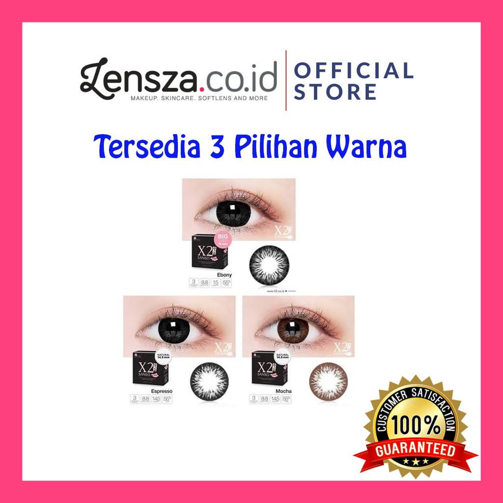 Jual Softlens X2 SANSO BLACK SERIES Normal & Minus by Exoticon / Soflen ...