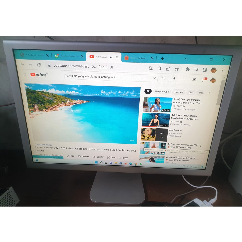 Jual APPLE CINEMA HD DISPLAY 23" INCH FLAT PANEL LCD KOMPUTER MONITOR ...