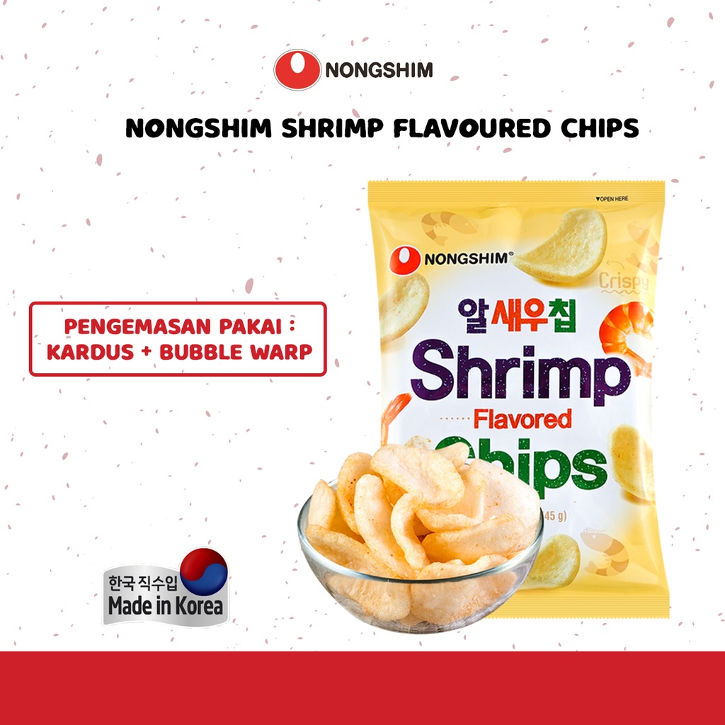 Jual Nongshim Shrimp Flavoured Chips 75gram / Snack Udang / Kerupuk ...