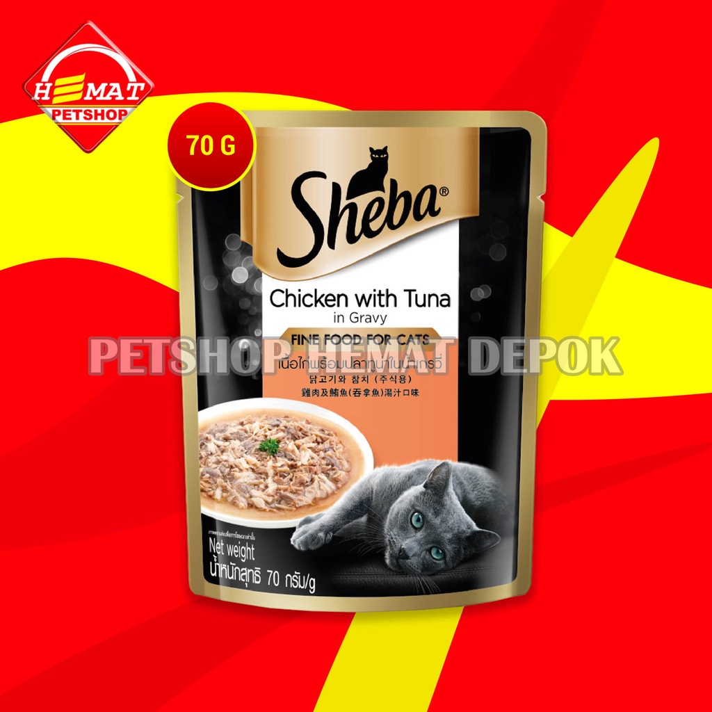 Jual Makanan Kucing Basah Sheba Pouch 70 Gram Wet Food Pouch Sachet ...