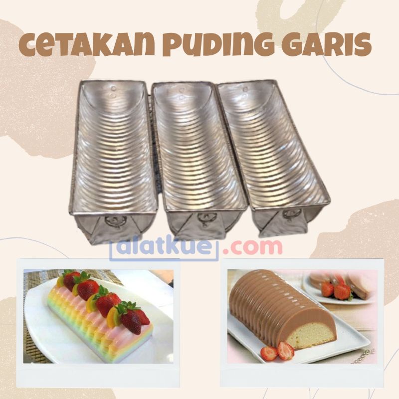 Jual Loyang Puding Agar Garis Gerigi Semangka Cetakan Coconut Loyang ...