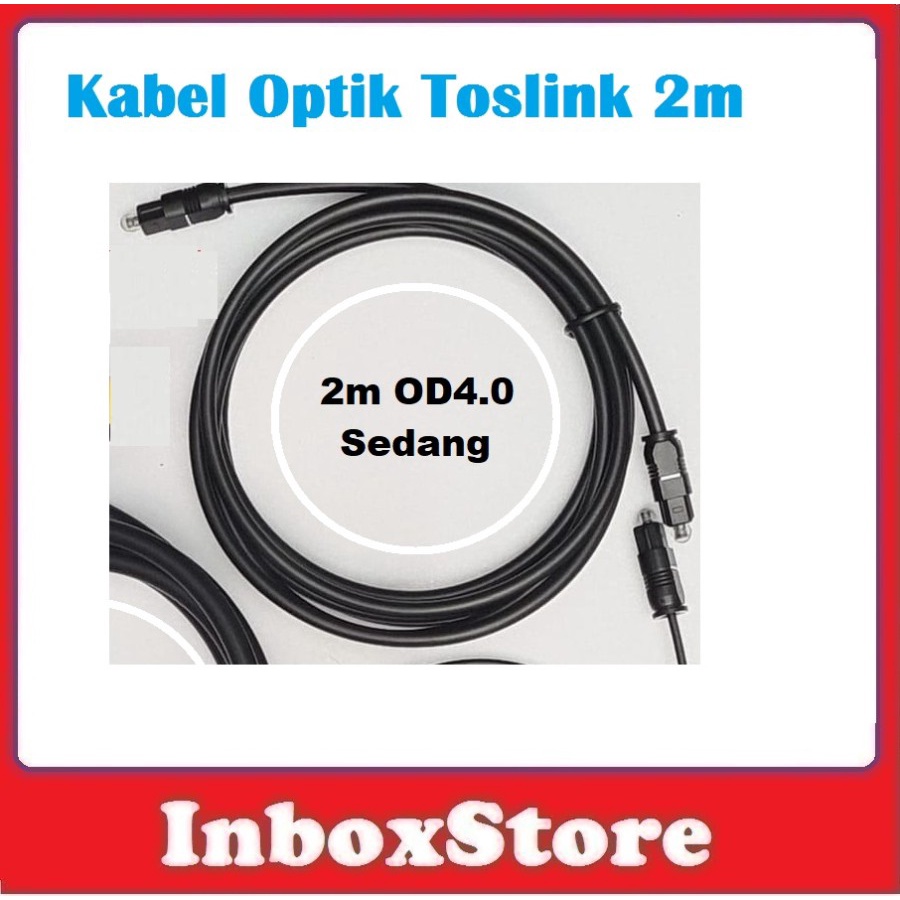 Jual Kabel Optik Audio Digital Optical Toslink SPDIF TV - 1m 2m ...